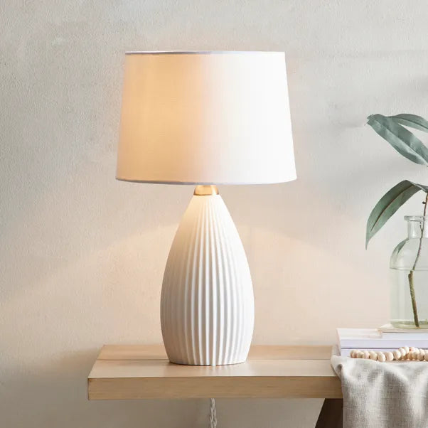 Dorma Purity Dual Lit Ribbed Porcelain Table Lamp – Flyp Catalog