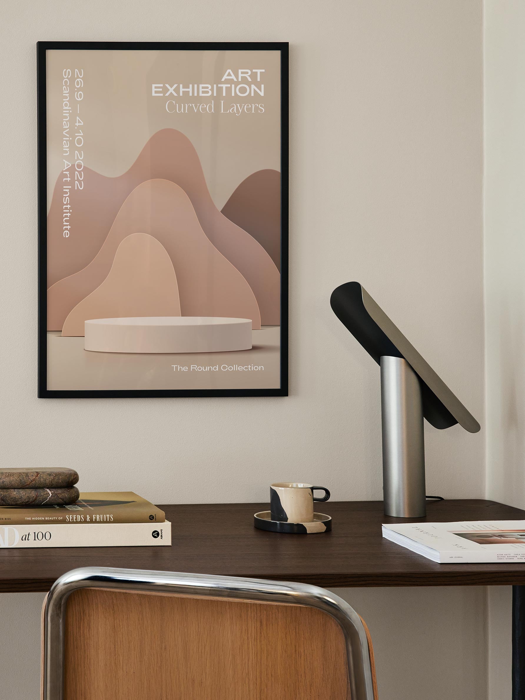 Curved Layers Beige Poster – Flyp Catalog